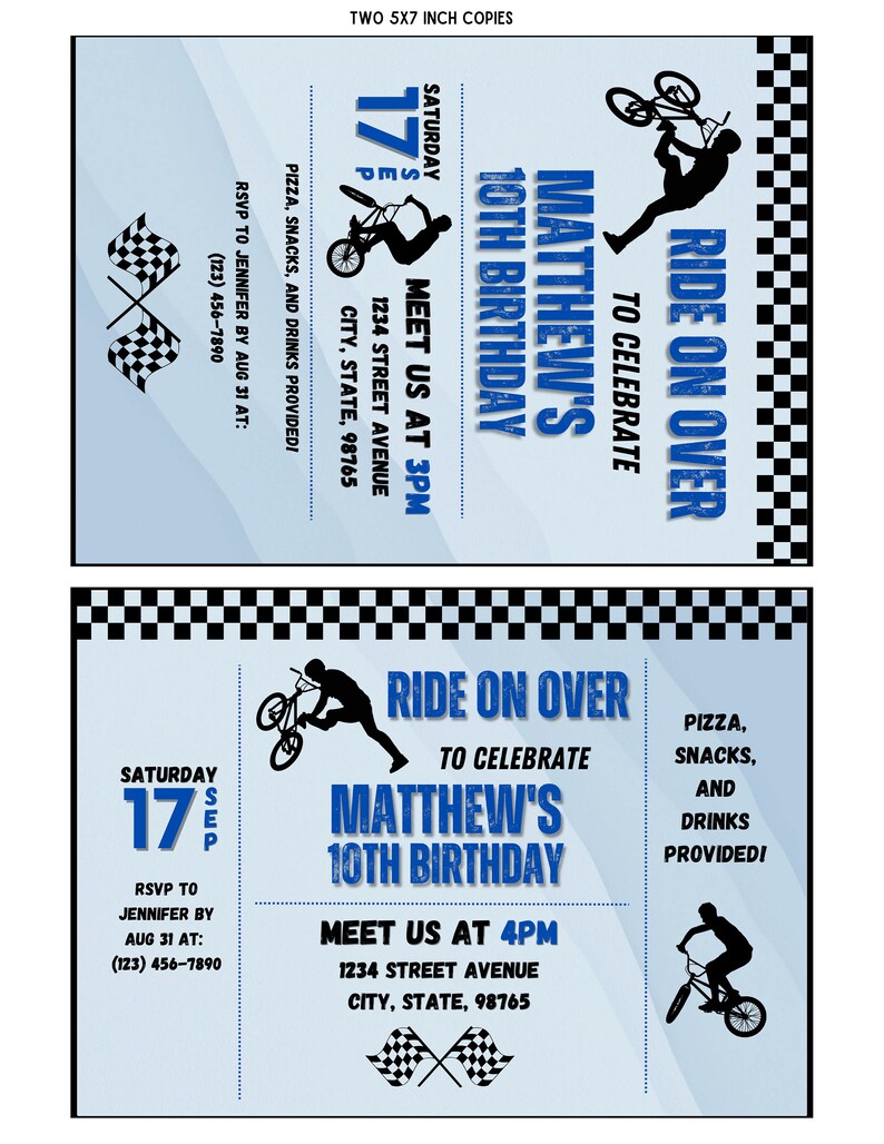BMX Birthday Invite | BMX Birthday | Digital Download | Mx Bmx Font Bmx ...