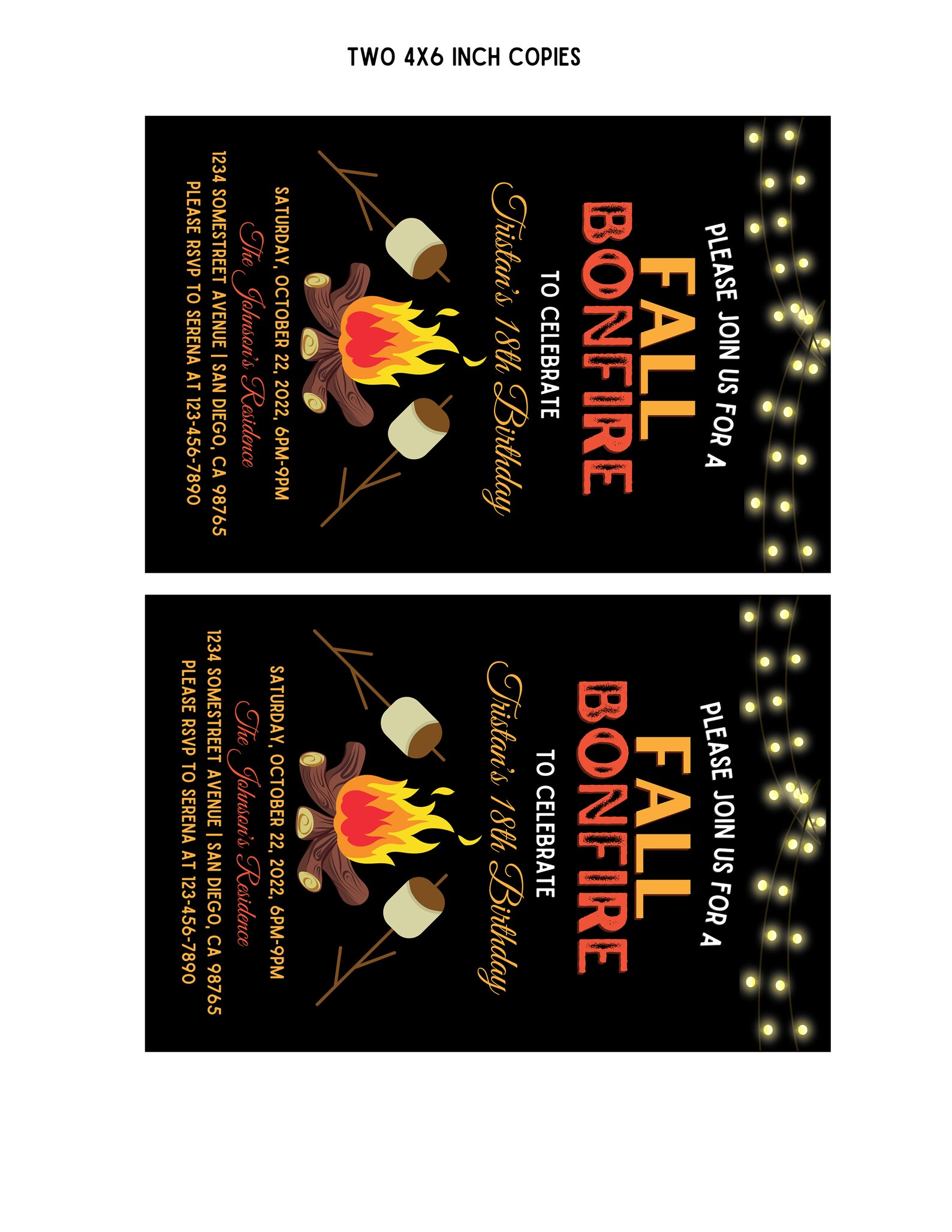Bonfire Invitation | DIGITAL TEMPLATE | Bonfire Night | Booze and ...
