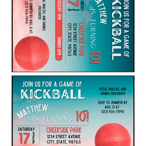 Kickball Party Invitation | Kickball Party | Kickball Invitation ...