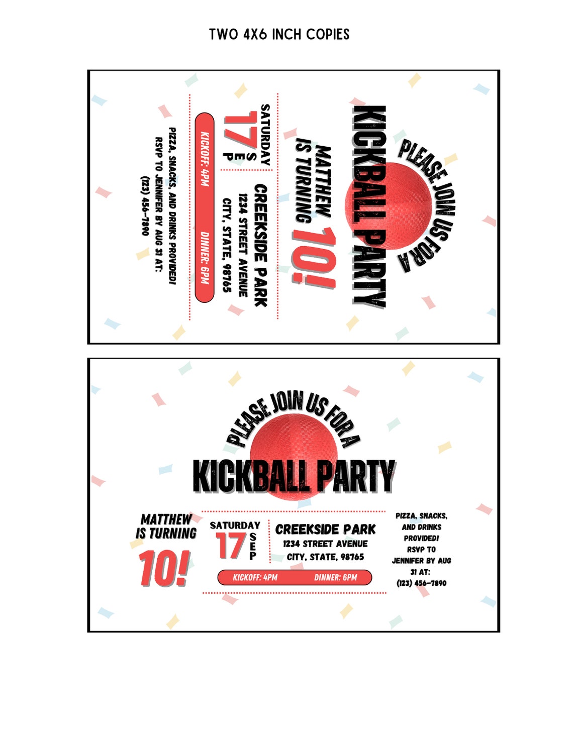 Kickball Party Invitation | Kickball Party | Kickball | Digital ...