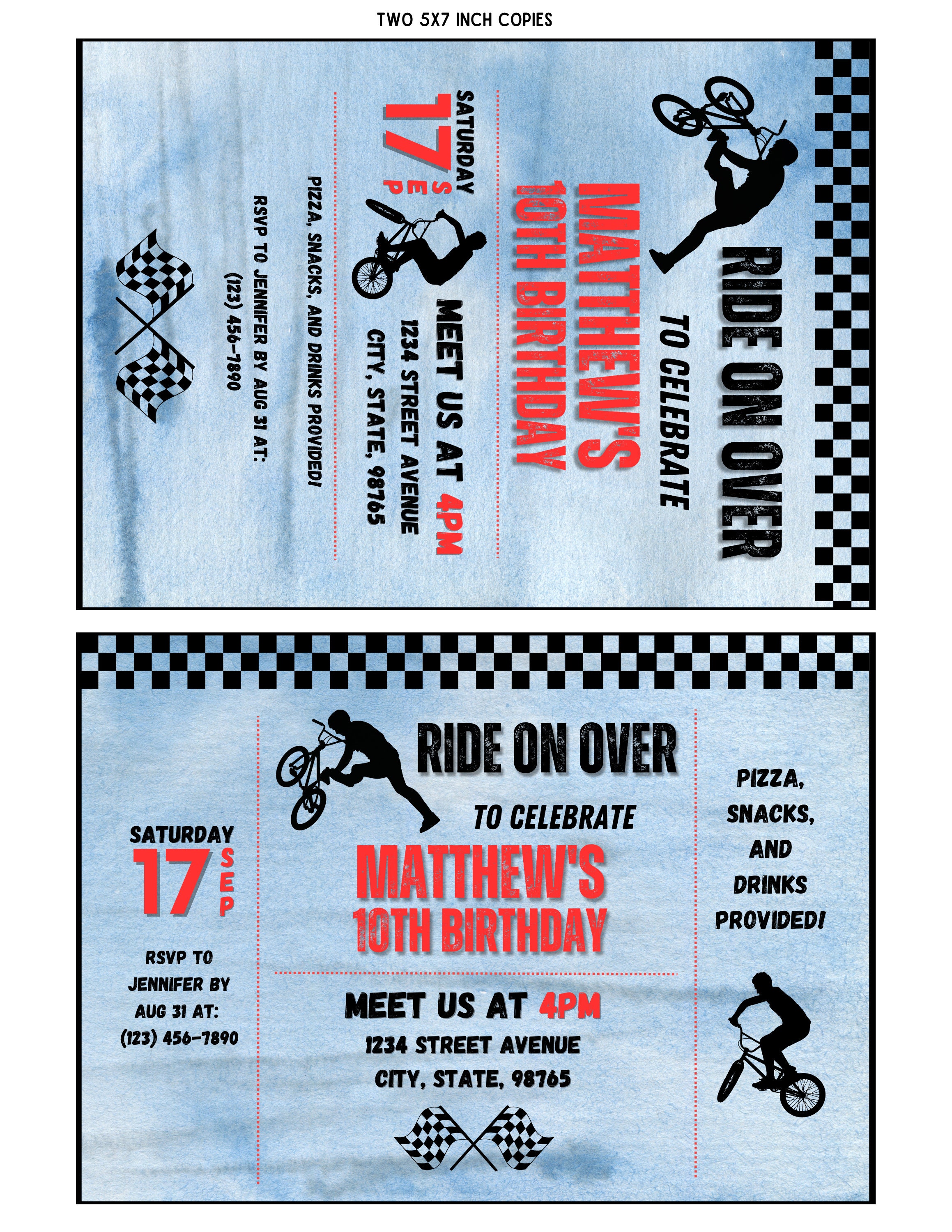 BMX Birthday Invite | BMX Birthday | Digital Download | Mx Bmx Font Bmx ...