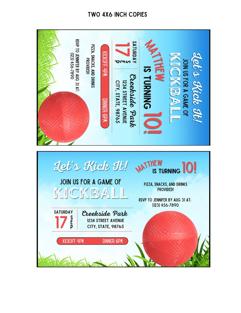 Kickball Party Invitation | Kickball Party | Kickball | Digital ...