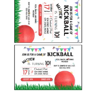 Kickball Party Invitation | Kickball Party | Kickball | Digital ...