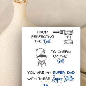 Father's Day Printable Foldable Card Template Fathers Day Card Gift for ...