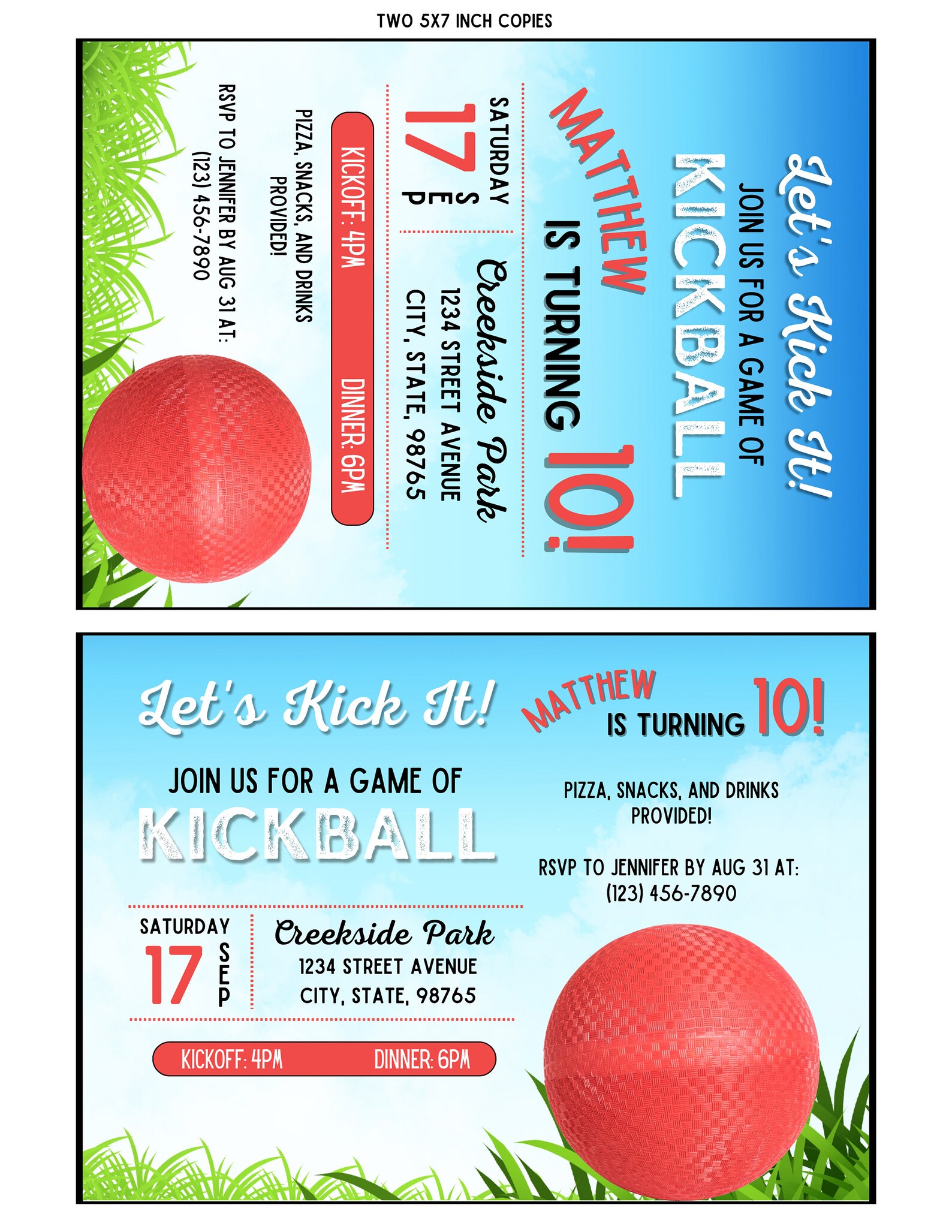 Kickball Party Invitation Kickball Party Kickball - Etsy