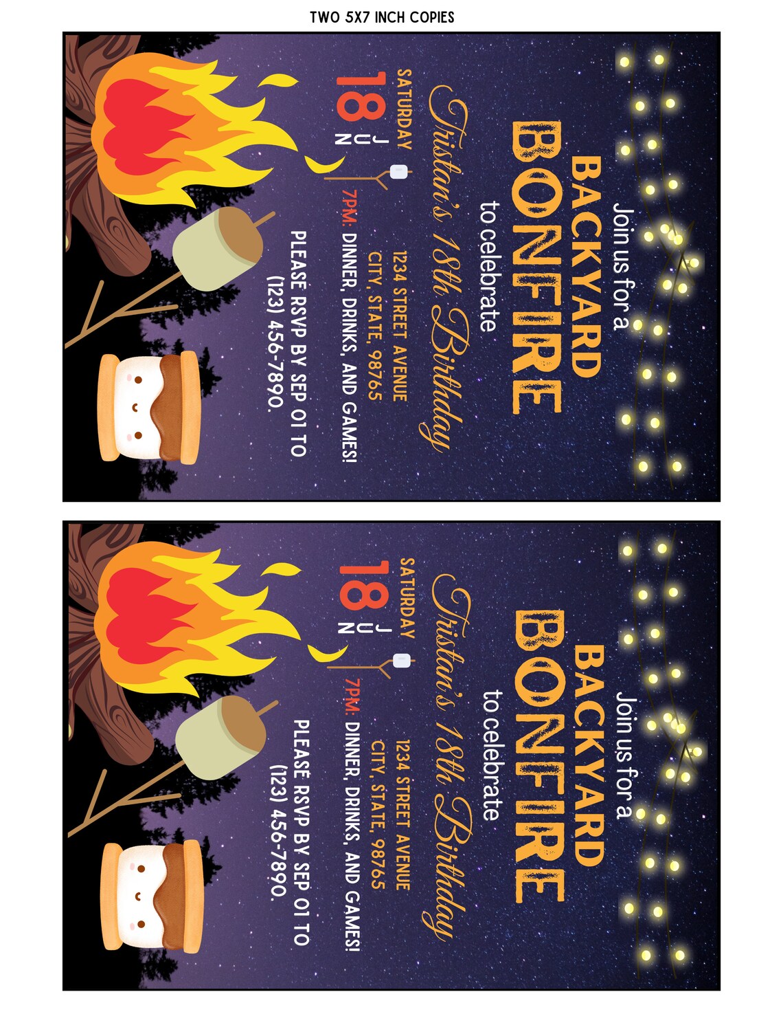 Bonfire Invitation DIGITAL TEMPLATE Bonfire Night Booze and Bonfires ...