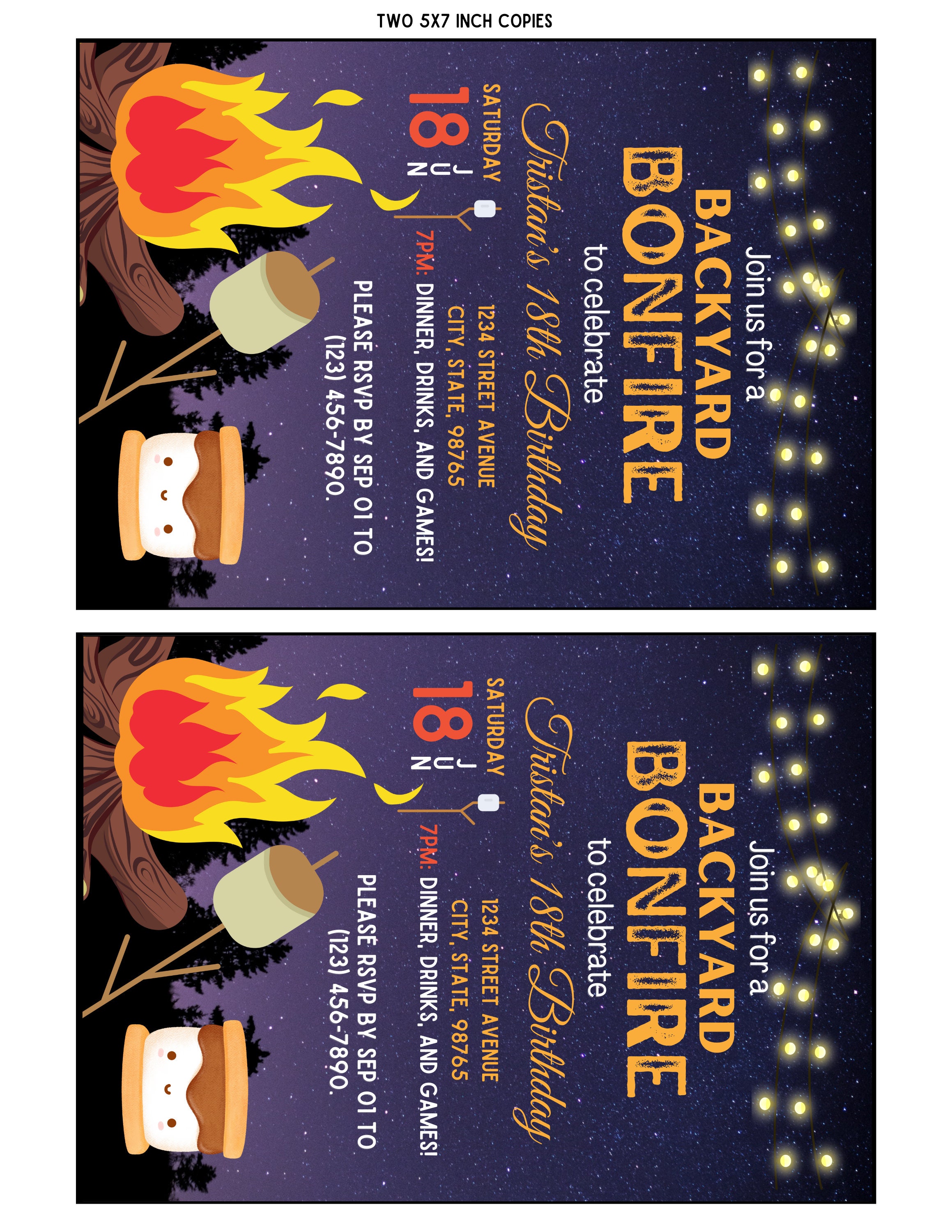 Bonfire Invitation DIGITAL TEMPLATE Bonfire Night Booze and Bonfires ...