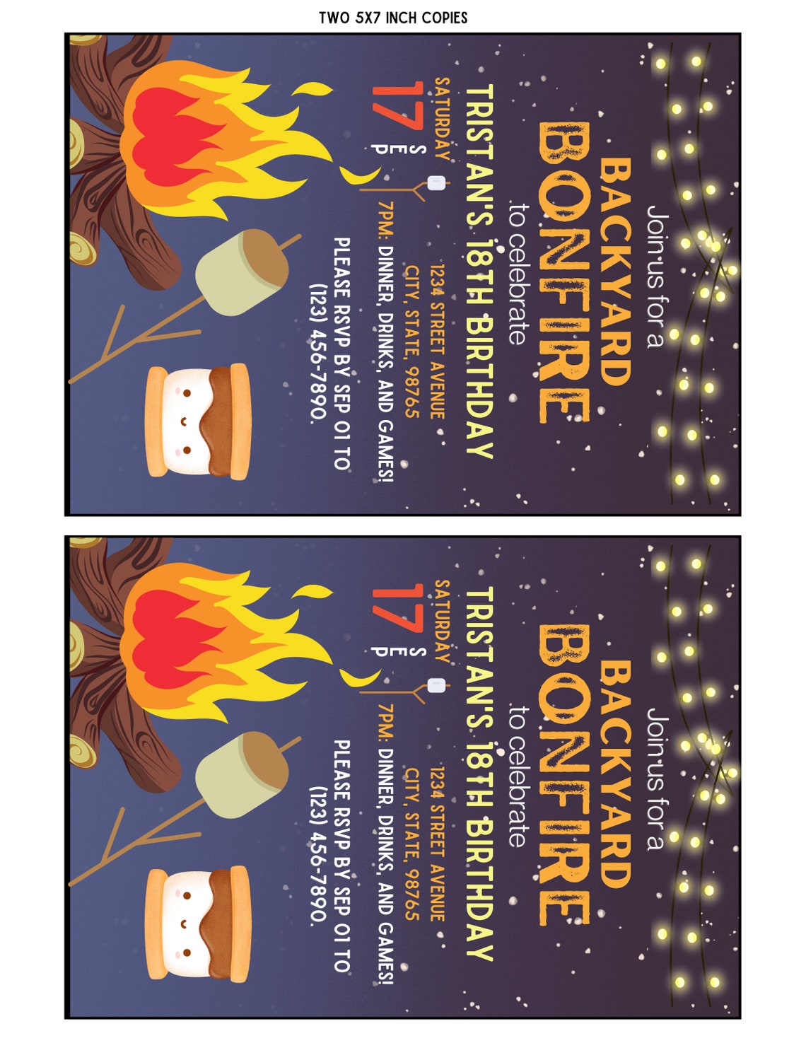 Bonfire Invitation DIGITAL TEMPLATE Bonfire Night Booze and Bonfires ...
