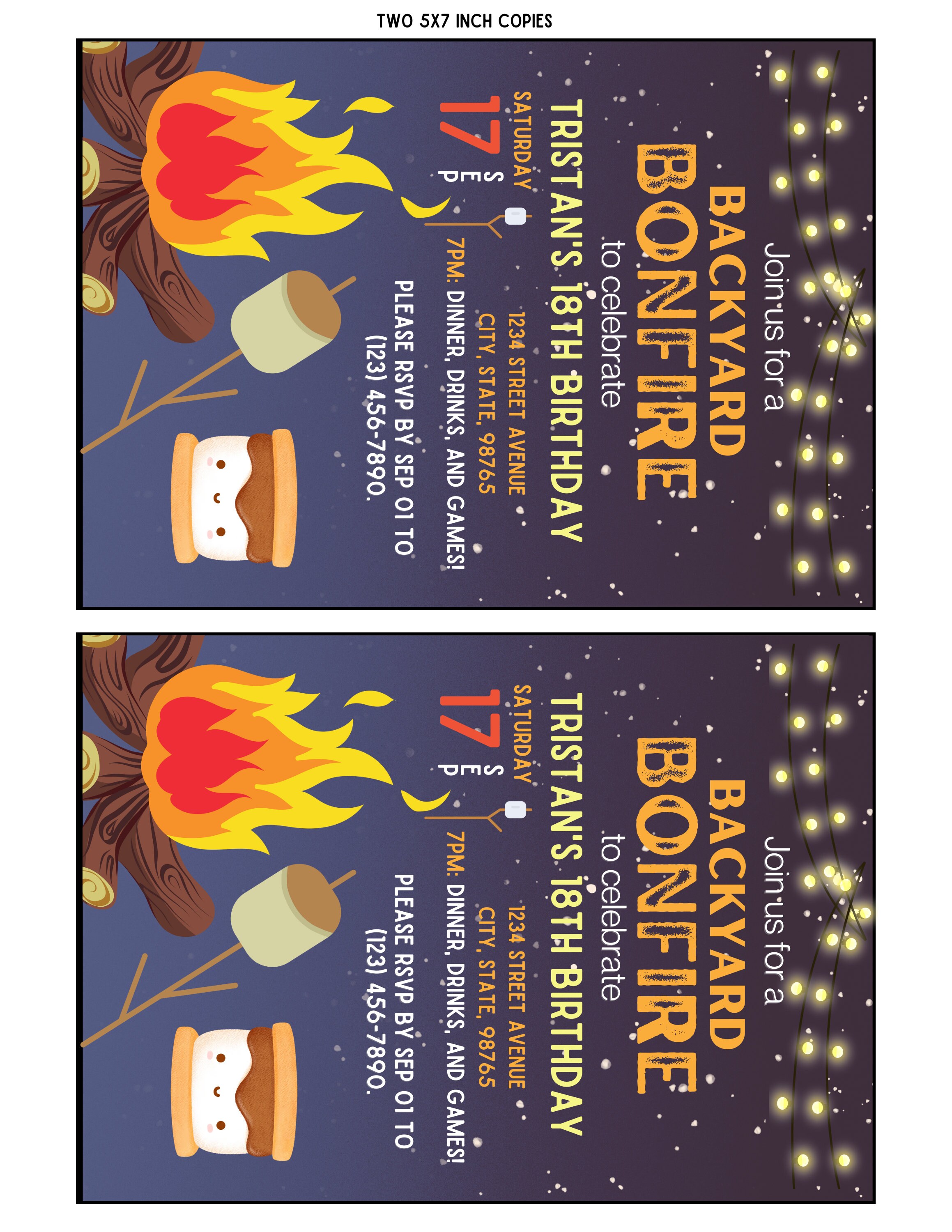 Bonfire Invitation DIGITAL TEMPLATE Bonfire Night Booze and Bonfires ...