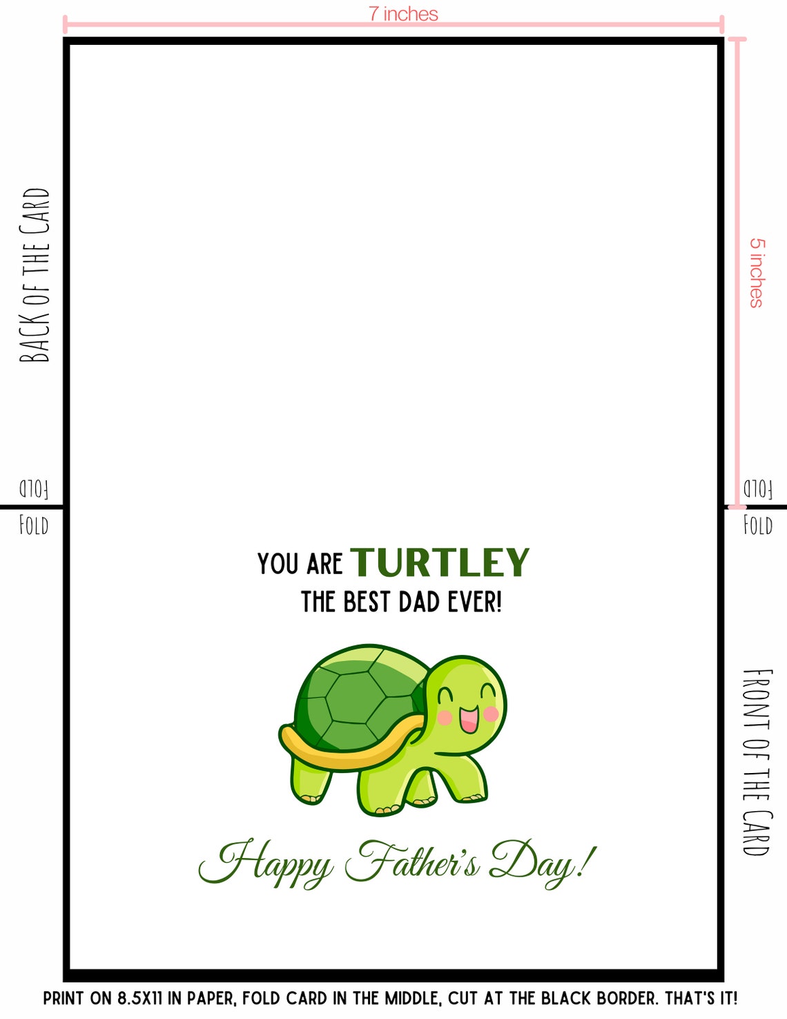 Happy Father's Day Funny Printable Foldable Card Template Fathers Day ...