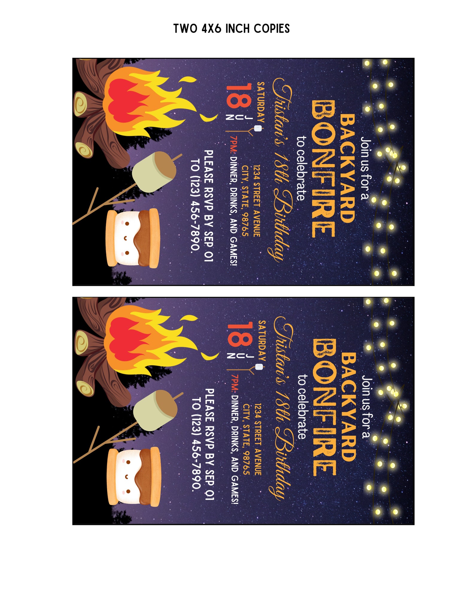 Bonfire Invitation DIGITAL TEMPLATE Bonfire Night Booze and Bonfires ...
