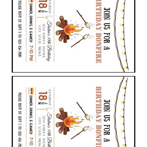 Bonfire Invitation | DIGITAL TEMPLATE | Bonfire Night | Booze and ...