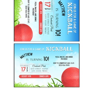 Kickball Party Invitation | Kickball Party | Kickball | Digital ...