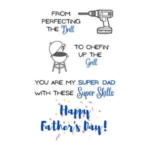 Father's Day Printable Foldable Card Template Fathers Day Card Gift for ...