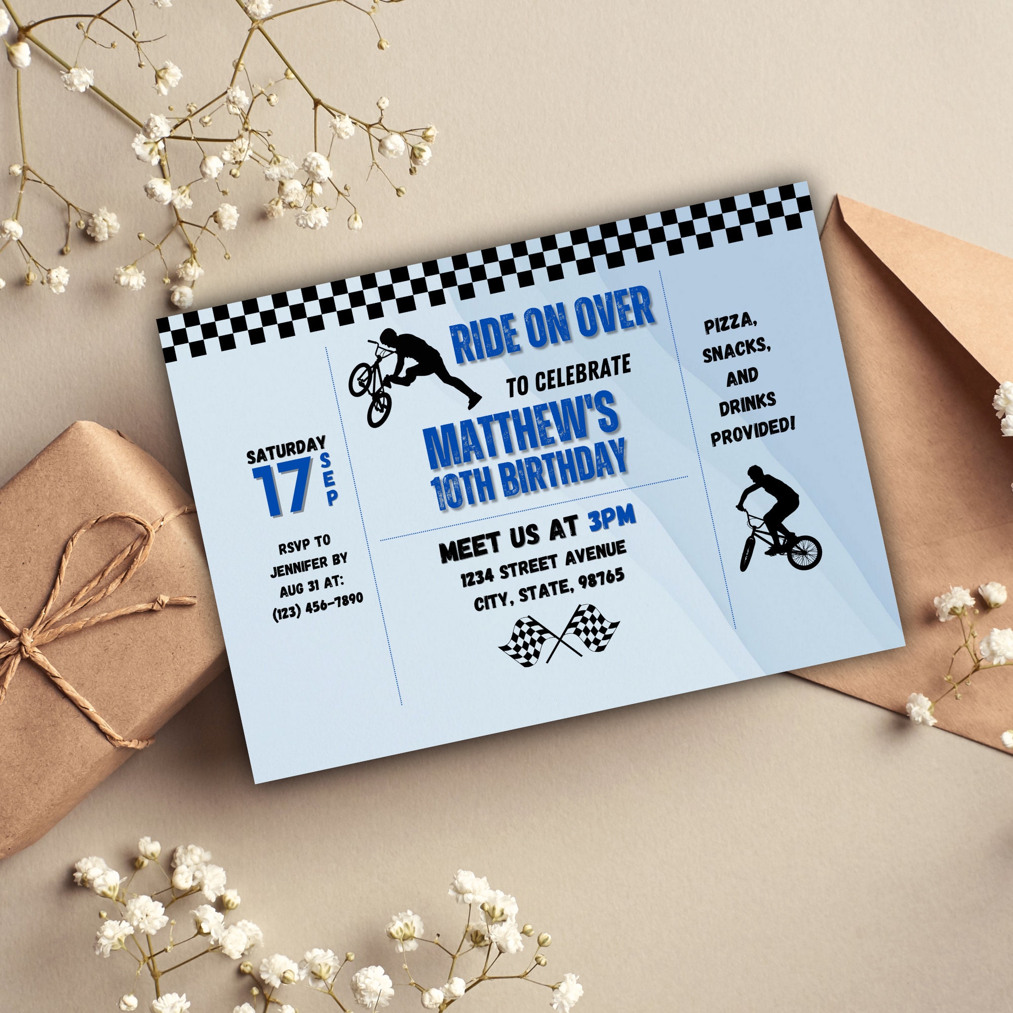 BMX Birthday Invite | BMX Birthday | Digital Download | Mx Bmx Font Bmx ...
