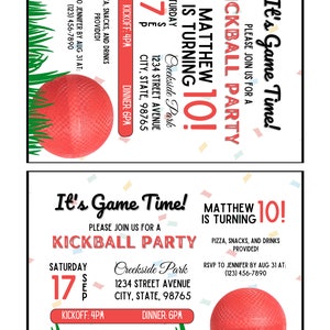 Kickball Party Invitation | Kickball Party | Kickball | Digital ...