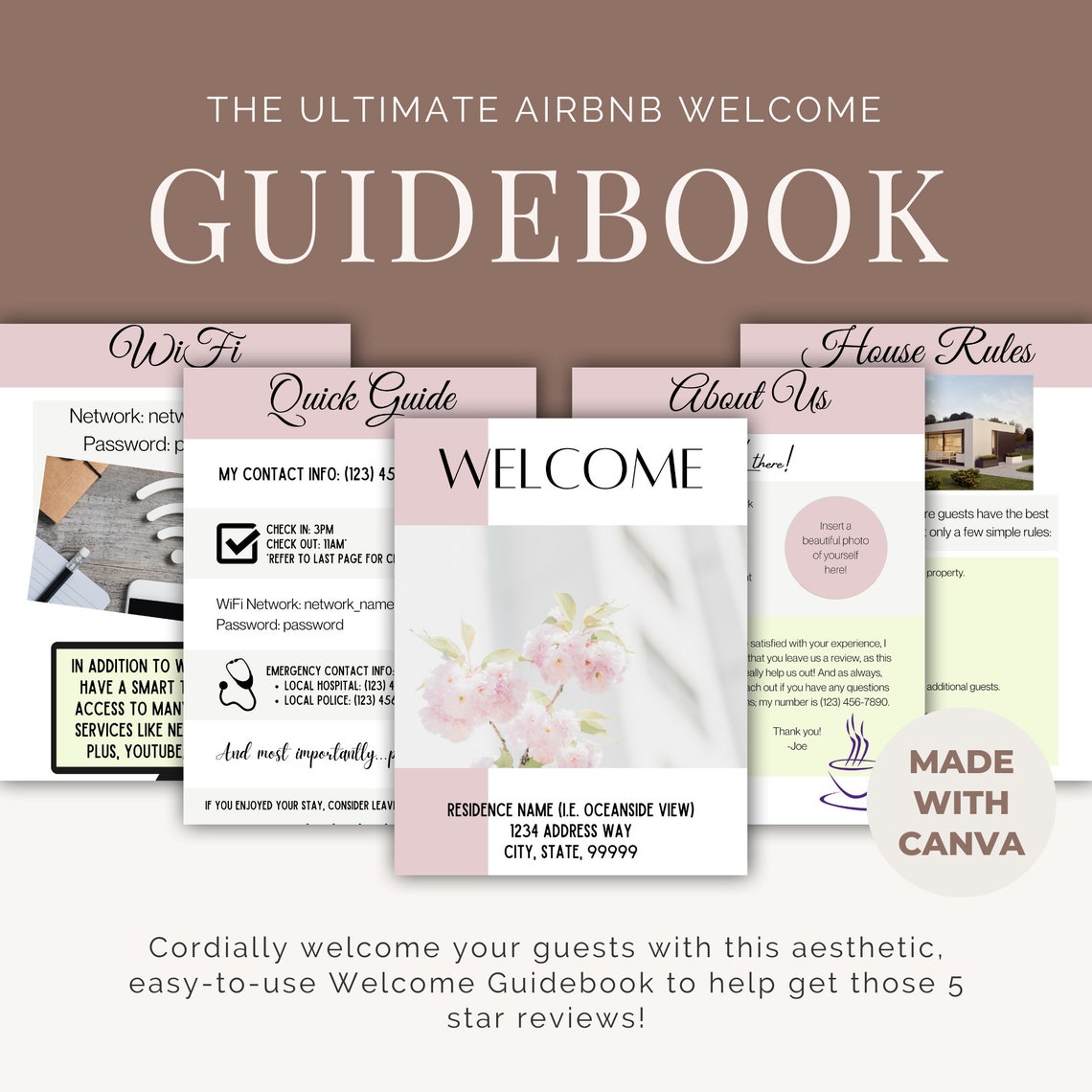 Airbnb Welcome Book Template Vacation Home Rental Guide Book Home ...
