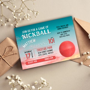 Kickball Party Invitation | Kickball Party | Kickball Invitation ...