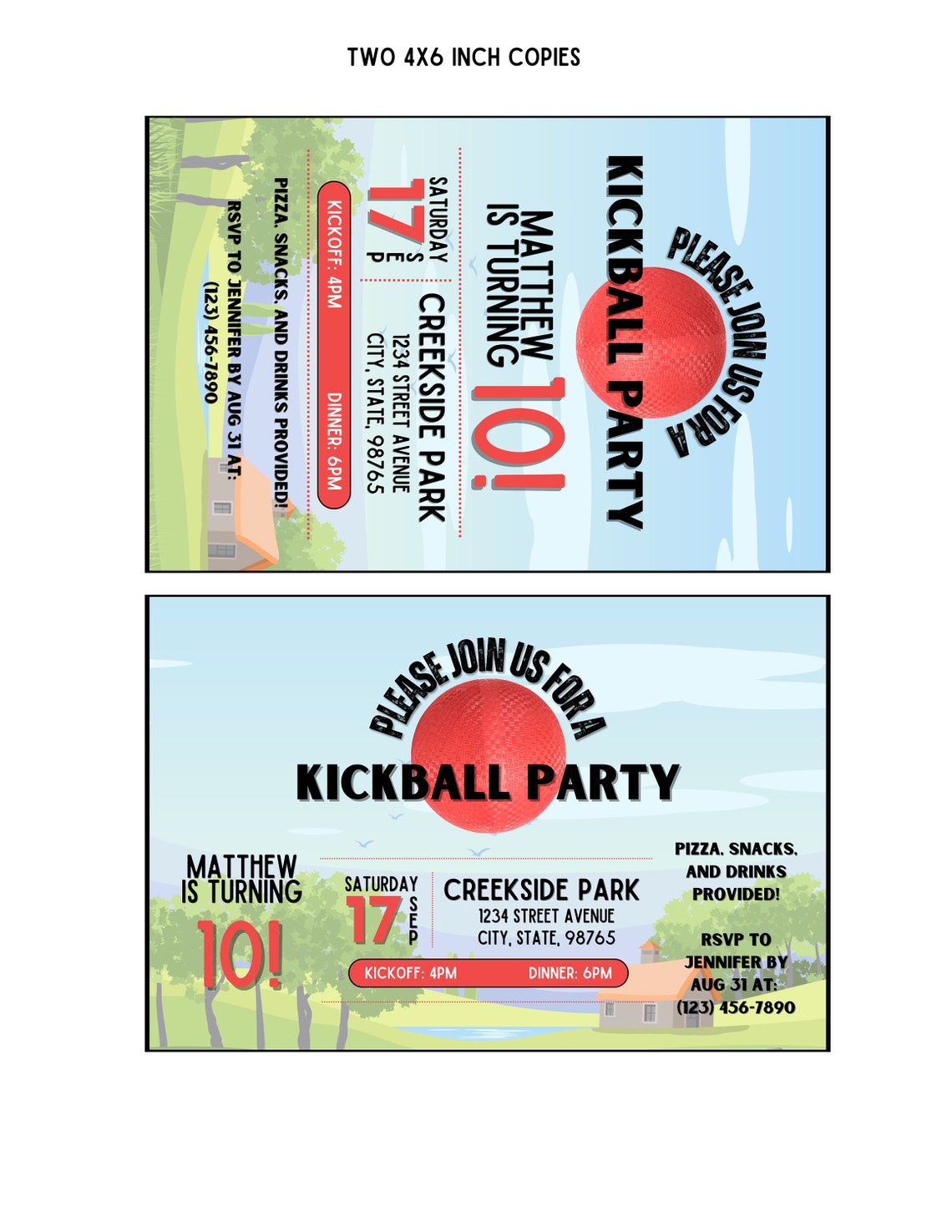 Kickball Party Invitation | Kickball Party | Kickball | Digital ...