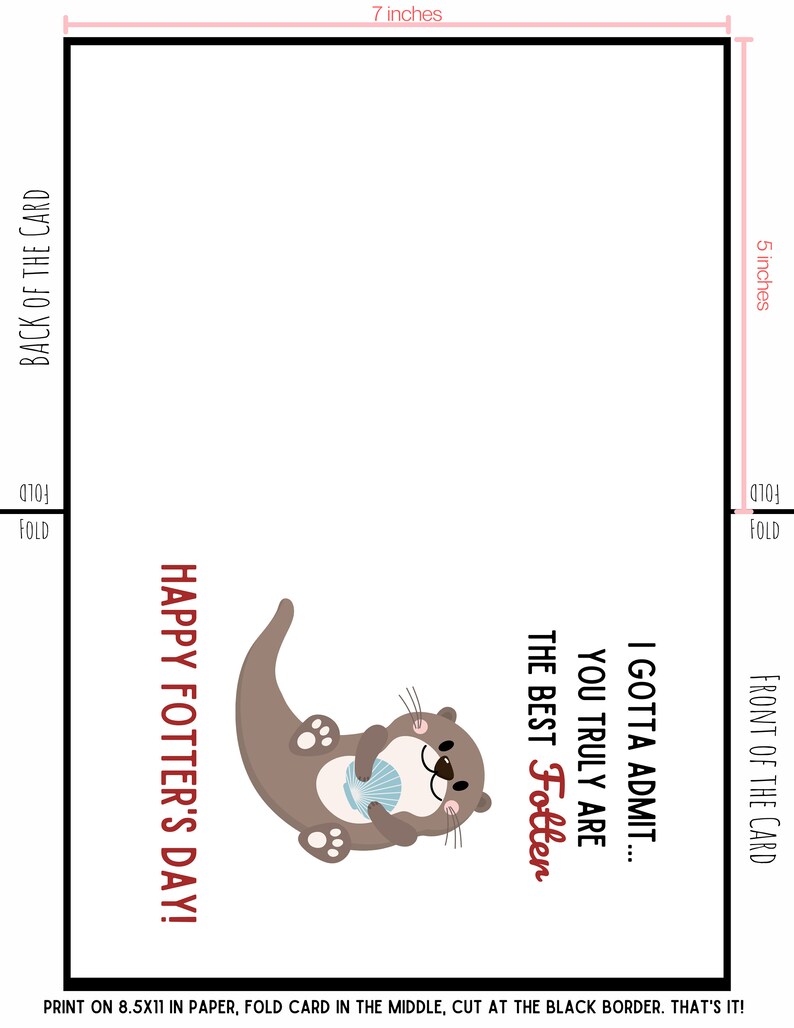 Happy Father's Day Funny Printable Foldable Card Template Fathers Day ...