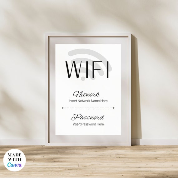 Wi Fi Password Sign Digital Download Wi-fi Password Sign Wi - Etsy