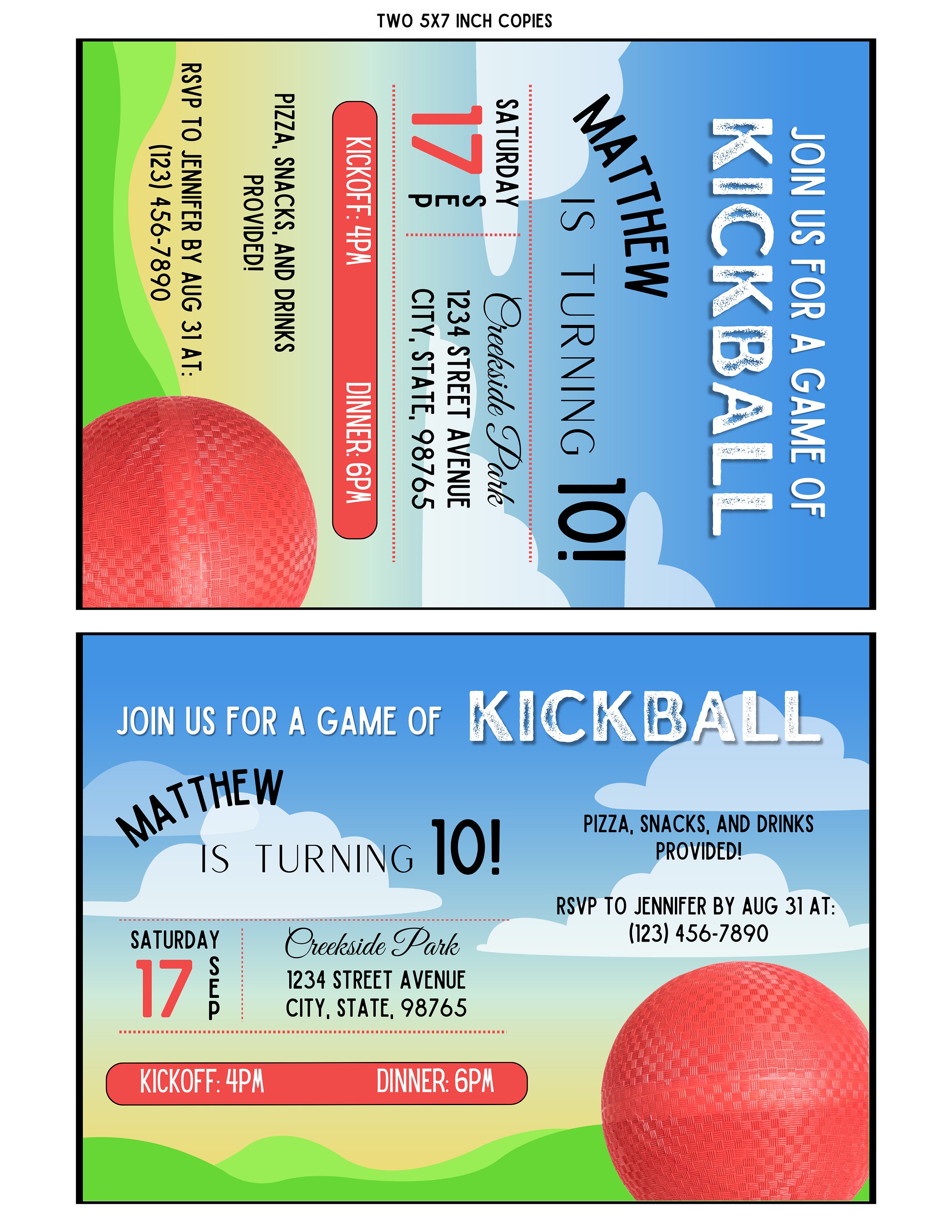 Kickball Party Invitation Kickball Party Kickball - Etsy