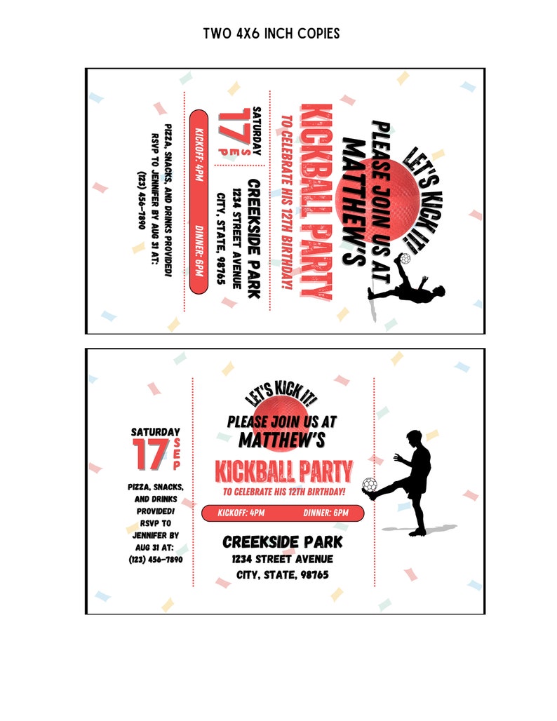 Kickball Party Invitation | Kickball Party | Kickball | Digital ...