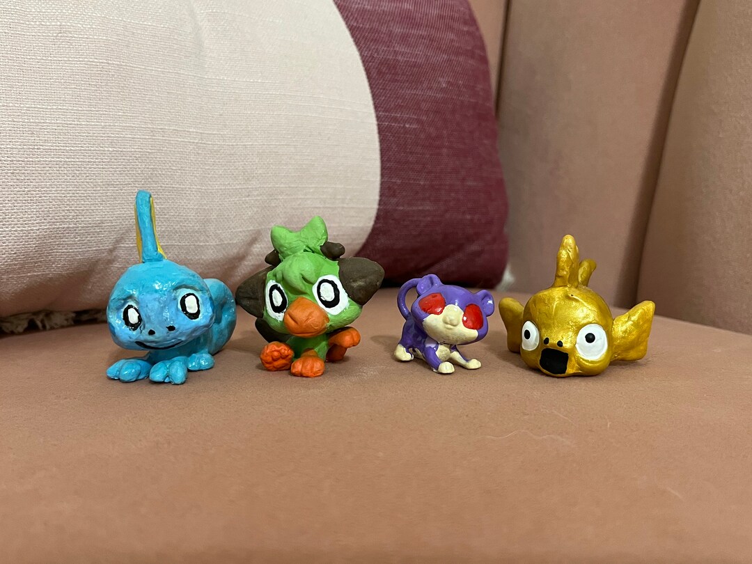 Lot of Clay LPS Pokémon Figurines, Shiny Magikarp, Grookey, Rattata ...