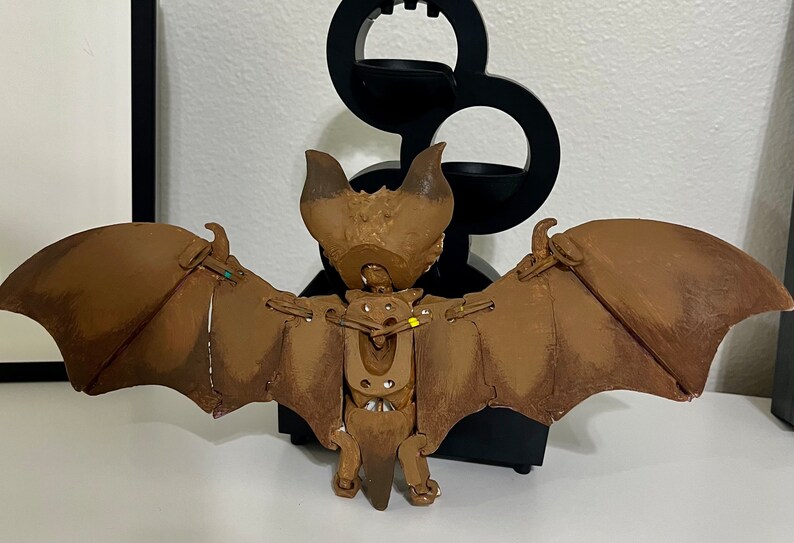 Flexi Articulated Bat Fidget Toy 3D Printed Hand Painted - Etsy