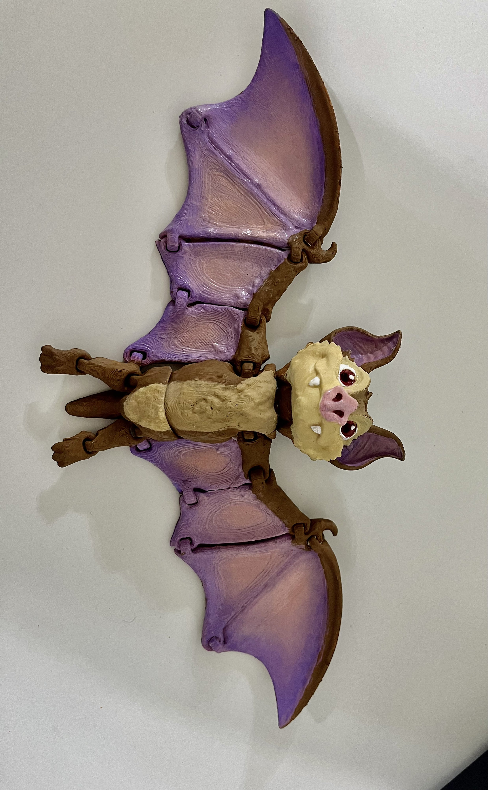Flexi Articulated Bat Fidget Toy 3D Printed Hand Painted - Etsy