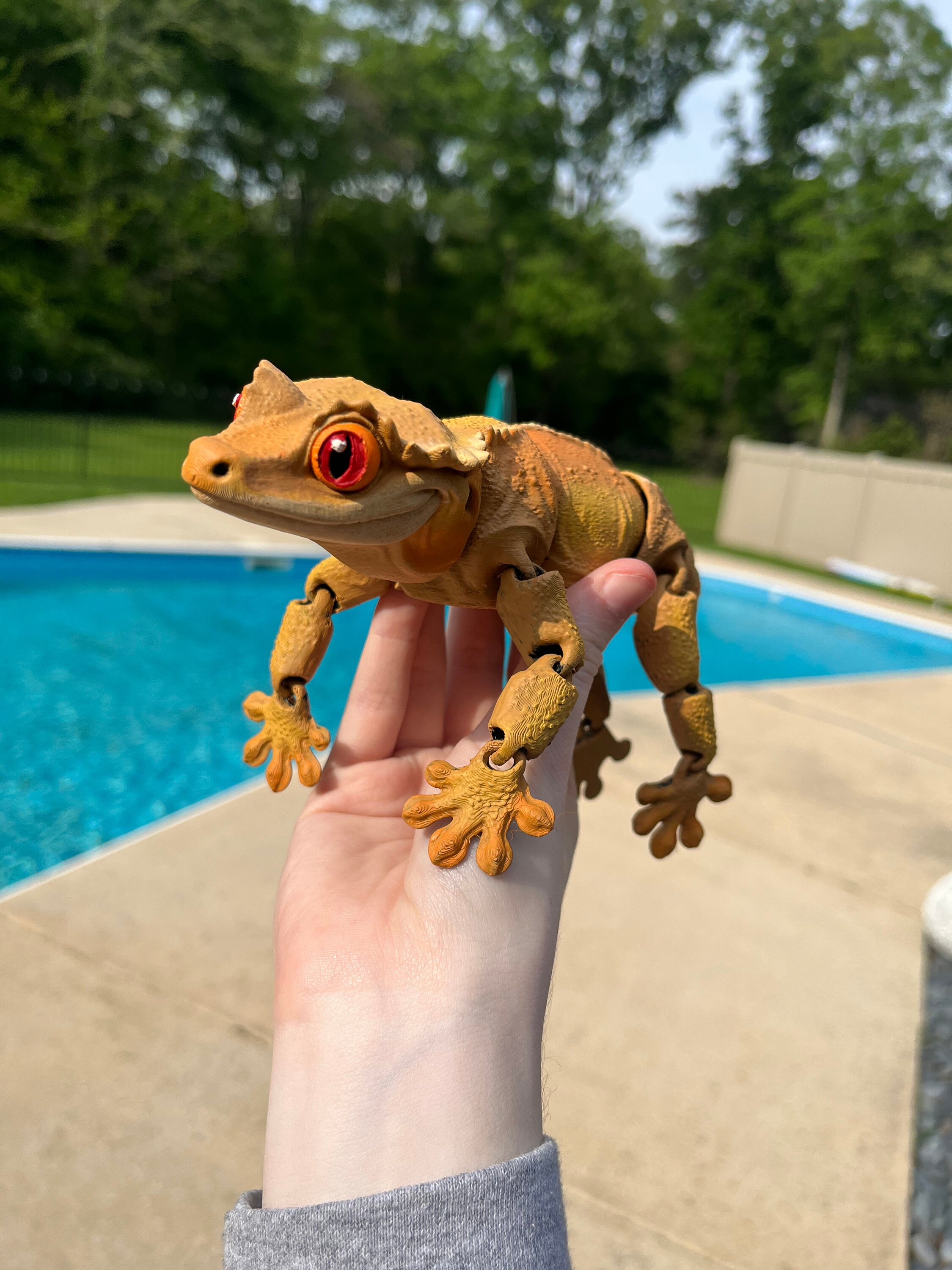 Crested Gecko 3D Printed Articulated Fidget Figure BJD 3D Gecko - Etsy