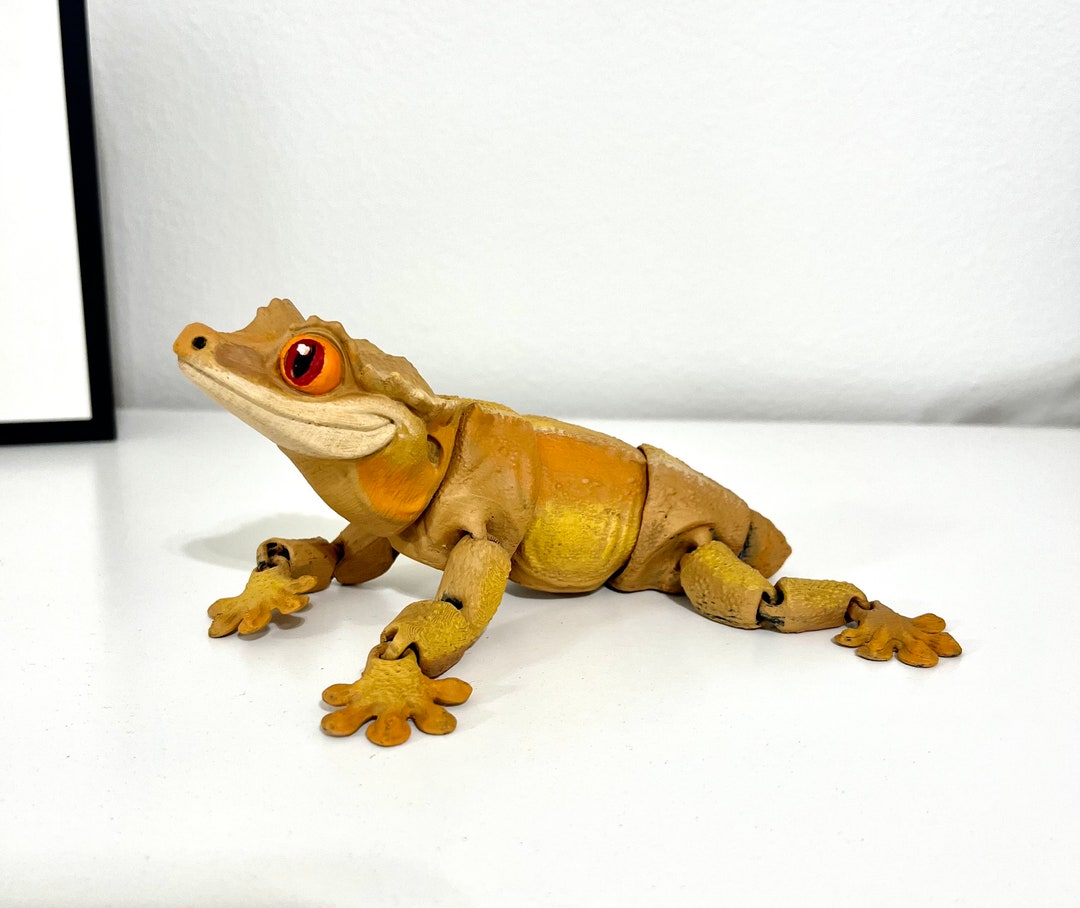 Crested Gecko 3D Printed Articulated Fidget Figure BJD 3D Gecko - Etsy