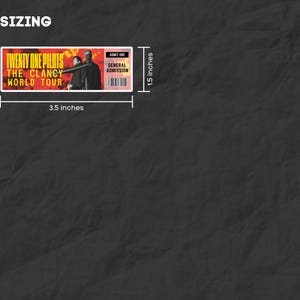 Twenty One Pilots "clancy World Tour" Concert Ticket Sticker - Etsy