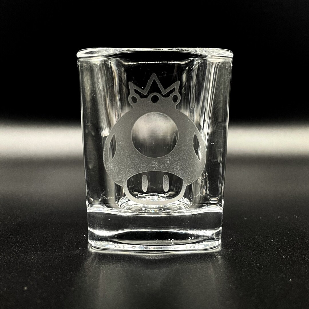 Video Game Etched Single Shot Glass - Mario Kart Power-up - Etsy