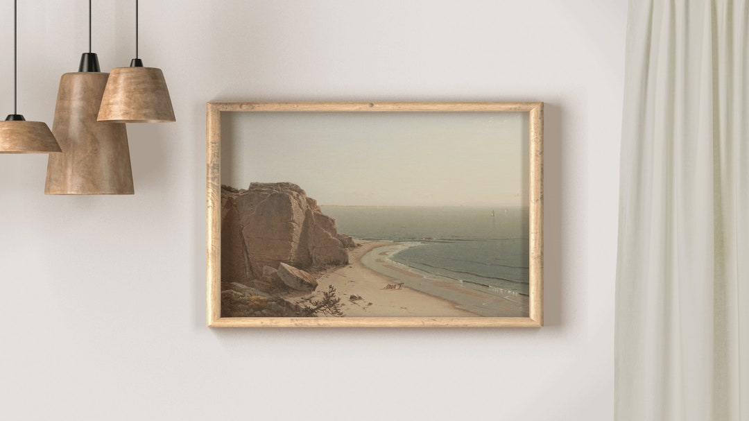 Rocky Beach Scene | Beach Landscape Painting | Ocean Beach | Ocean ...