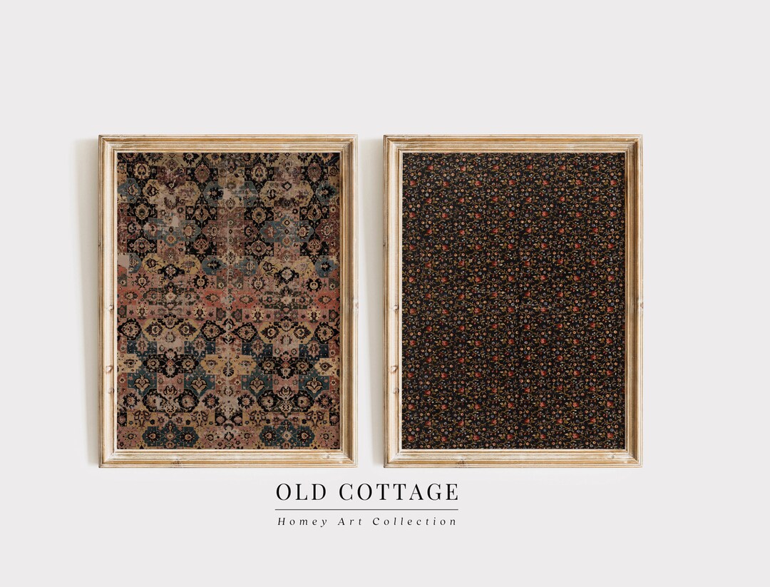 Vintage Tapestry Gallery Wall | Vintage Tapestry Wall Art | Black ...