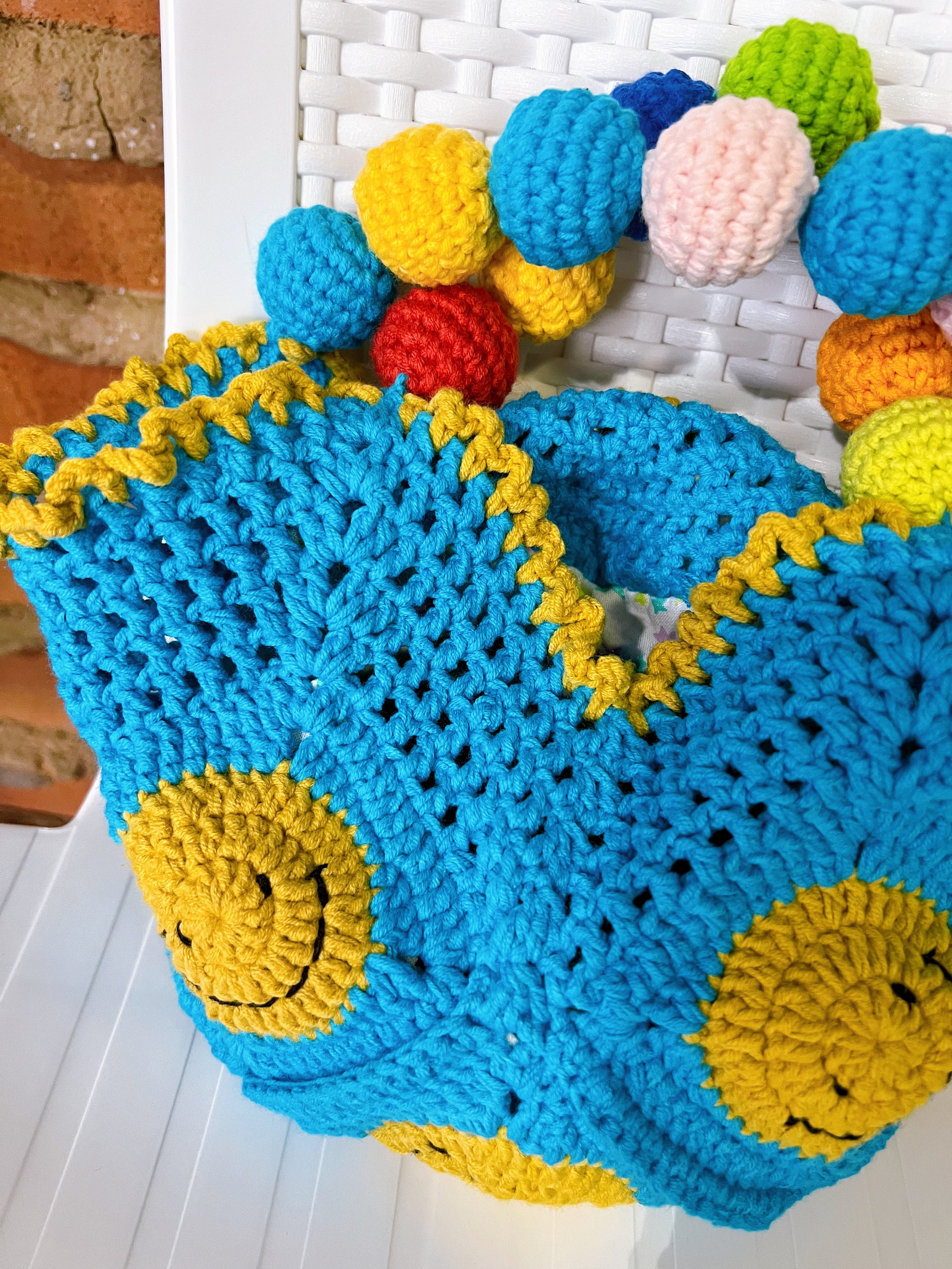 Blue Smiley Face Handbag - Etsy