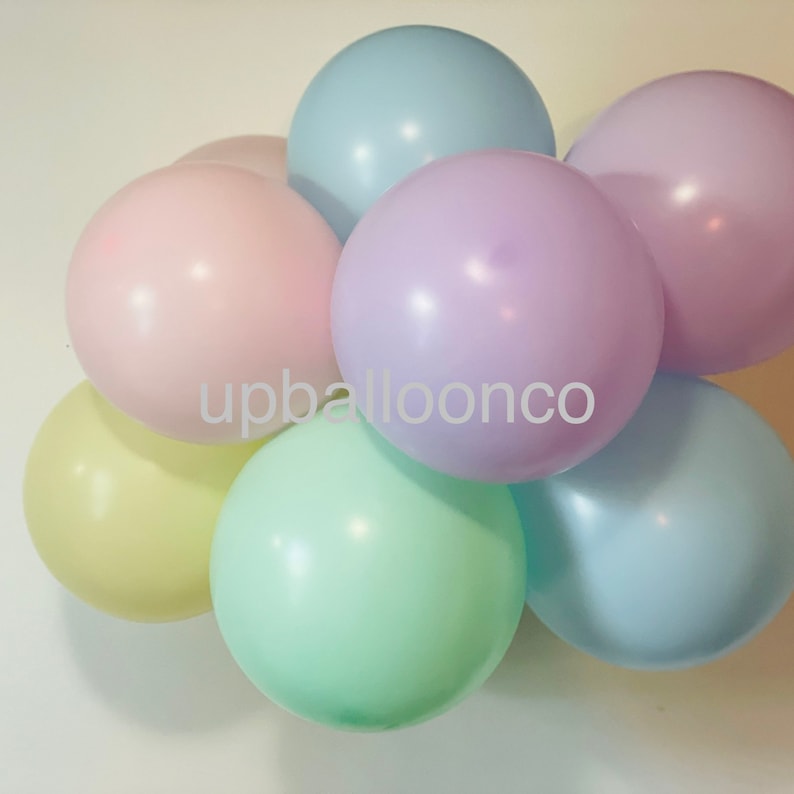 Matte Pastel Individual Balloons | 11" High Quality, Biodegradable ...