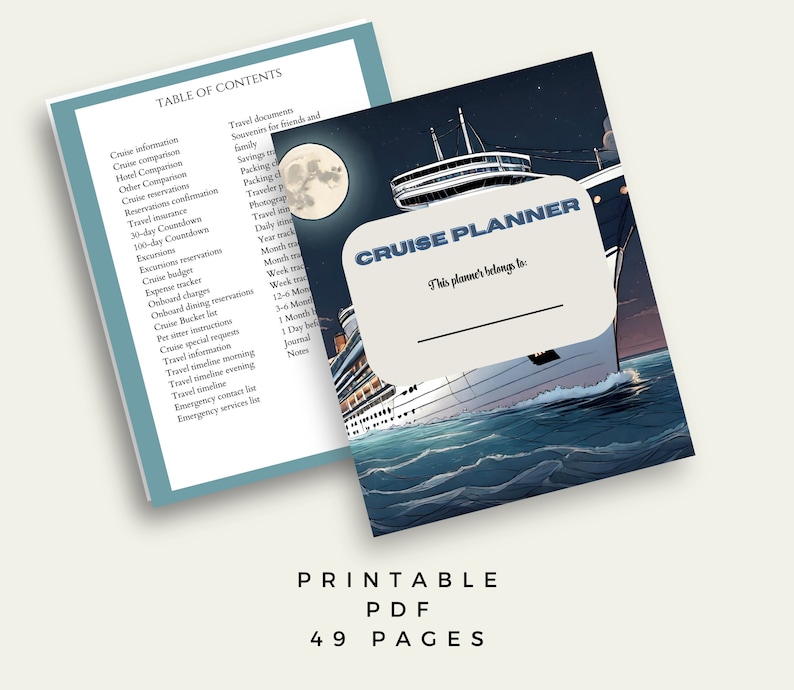 Cruise Planner Printable Includes Packing List and Itinerary, Travel ...