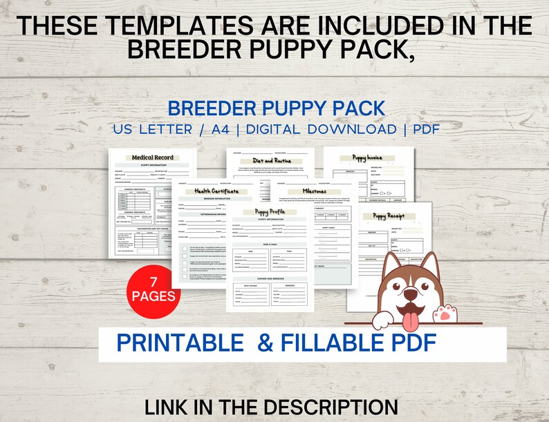 Puppy Invoice and Receipt, Fillable Dog Breeder Forms, Puppy Bill - Etsy