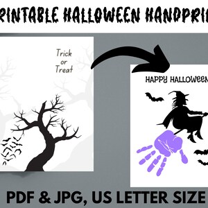 Halloween Handprint Art Printable, Halloween Activity, Halloween Craft ...