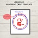 Labor Day Craft, Handprint Craft, Workers Day Thank You Printable ...