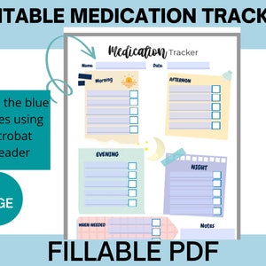 Medication Tracker Medication List and Medication Log, Medication ...