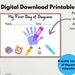 My First Day of Daycare Handprint Art Printable, Back to School ...