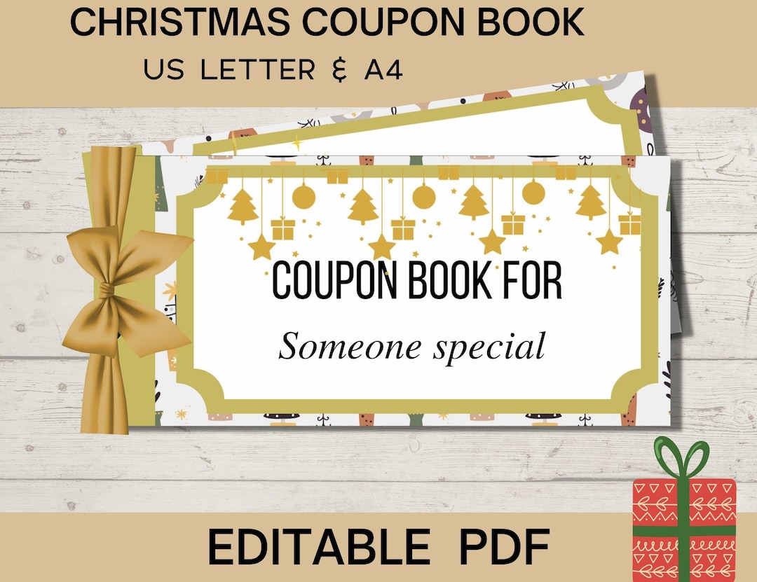 Christmas Coupon Book, Editable Coupon Book for Christmas Gift - Etsy