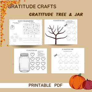 Gratitude Tree Craft Printable, Gratitude Tree, Gratitude Jar, Thankful ...
