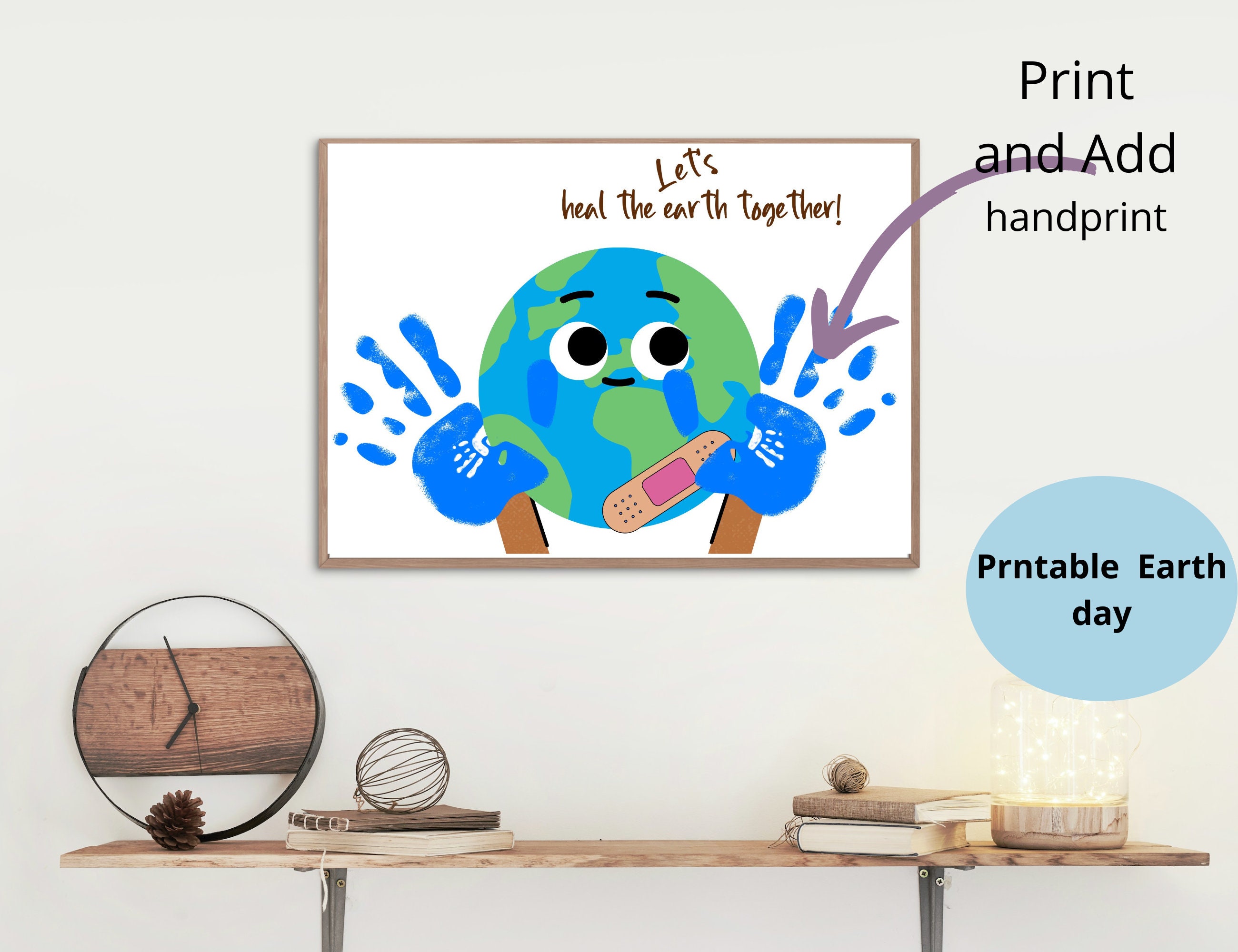 Earth Day Handprint Art, Lets Heal the Earth Together , Preschool ...