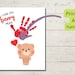 Cute Little Teddy Bear Handprint or Footprint Craft Printable ...