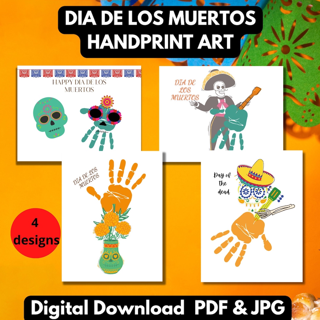 Dia De Los Muertos Handprint Craft Printable Keepsake, Day of the Dead ...