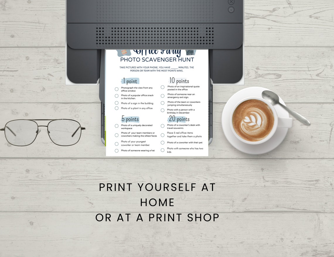 Office Scavenger Hunt, Photo Scavenger Hunt for Adults, Team Building ...